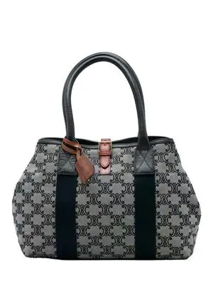 Celine Macadam Canvas Tote Bag - Grey