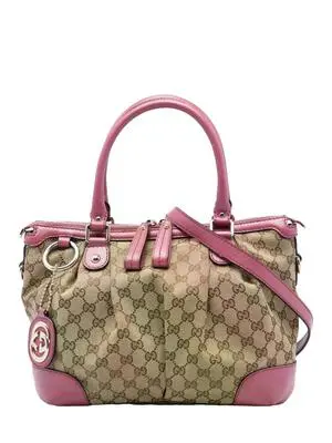 Gucci Gg Canvas Sukey Satchel - Pink