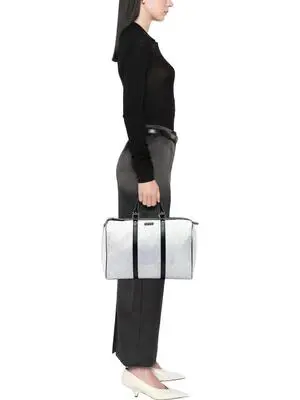 Gucci Medium Gg Supreme Joy Boston Bag - White