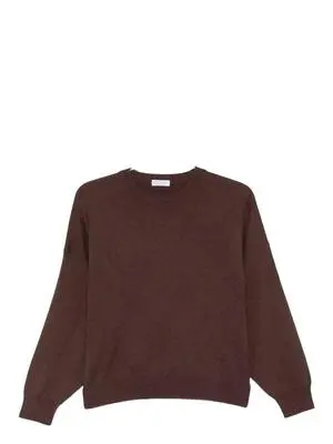 Brunello Cucinelli Long-sleeved Crew Neck Sweater - Brown
