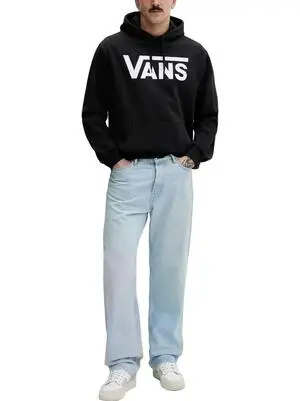 VANS Logo Print Cotton Hoodie - Black