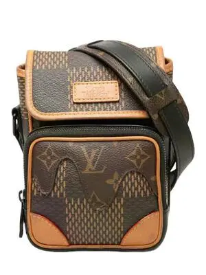 LOUIS VUITTON 2020 Nigo Giant Damier Ebene Monogram Amazone Crossbody Bag - Brown