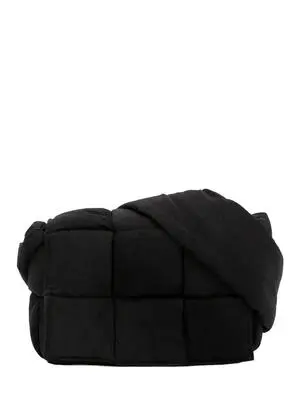 Bottega Veneta Candy Nylon Intrecciato Padded Tech Cassette Crossbody Bag - Black