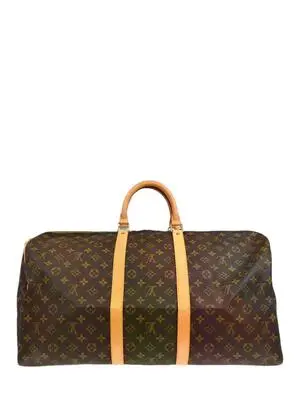 LOUIS VUITTON Keepall Bandouliere 55 Monogram Holdall - Brown