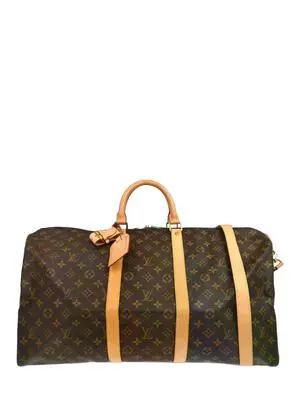 LOUIS VUITTON Keepall Bandouliere 55 Monogram Holdall - Brown