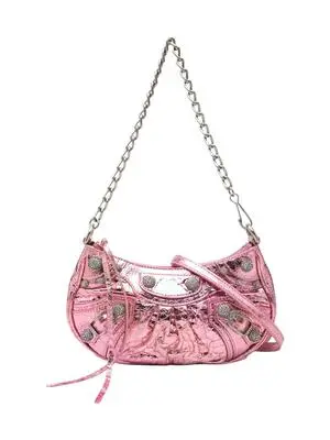 Balenciaga Mini Metallic Lambskin Le Cagole Satchel - Pink