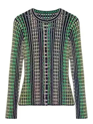 Simkhai Mabel Eyelet Knit Cardigan - Blue