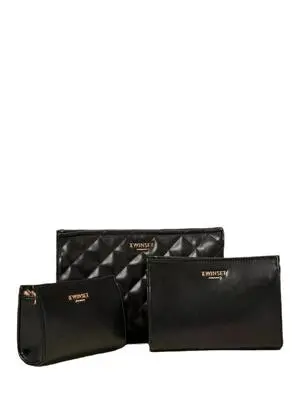TWINSET Set Of Three Logo Lettering Beauty Cases - Black
