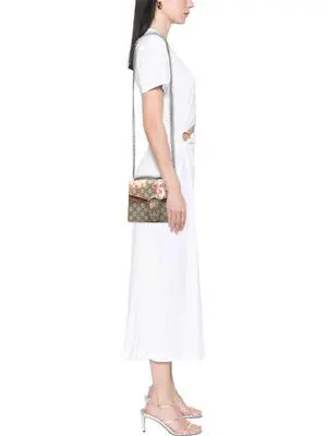 Gucci Gg Supreme Blooms Dionysus Crossbody Bag - Neutrals