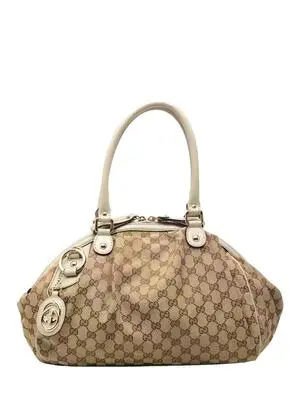 Gucci Gg Canvas Sukey Satchel - Neutrals