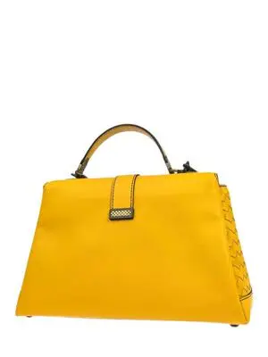 Bottega Veneta 2010-2020s Intrecciato Piazza Handbag - Yellow