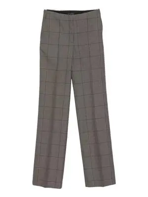 MUGLER Houndstooth Tailored Trousers - Grey