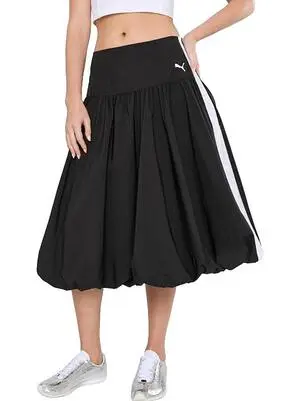 PUMA T7 Woven Balloon Midi Skirt - Black
