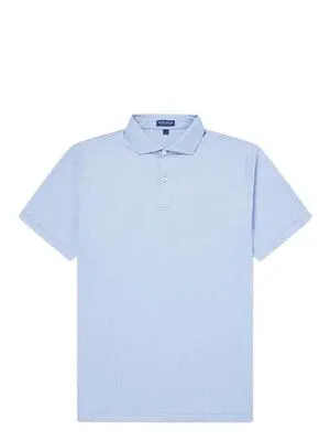 Peter Millar Fifty-fifty Printed Stretch-jersey Polo Shirt - Blue