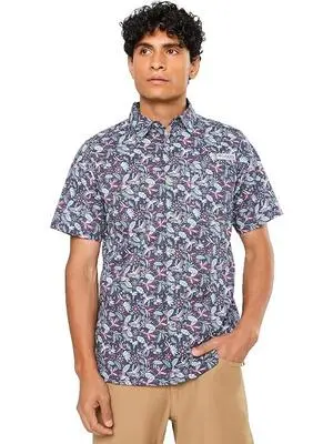 Columbia Pfg Wild Cast Camp Shirt Clothing Nocturnal Toucanet - Blue