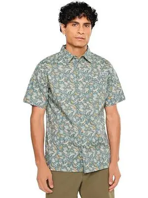 Columbia Pfg Wild Cast Camp Shirt Clothing Nocturnal Toucanet - Green