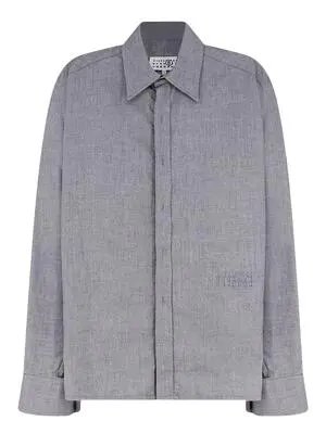 MAISON MARGIELA Cotton Shirt With Zip - Grey