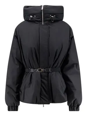 MOORER Belted Down Jacket With Hood - Black