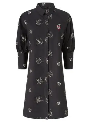 PINKO Pinko Tattoo Printed Mini Shirt Dress