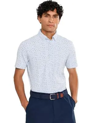 Adidas Ultimate365+ Climacool Butterspun Break Out Print Polo Shirt Clothing Crystal Sky - Blue