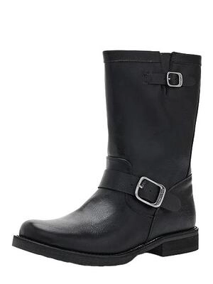 FRYE AND CO. Chesnee Short Buckled Boots - Black