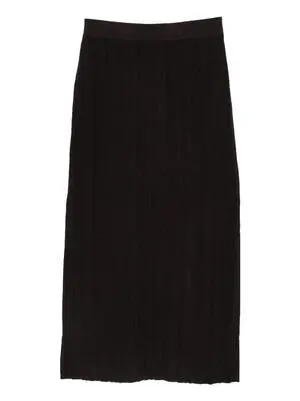 ALYSI Wool Long Skirt - Purple