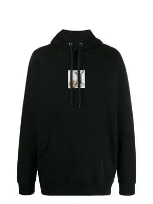 Burberry Fawn Printed Hooded Sweater - Black