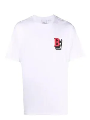 Burberry Letter Graphic Cotton Oversized T-shirt - White