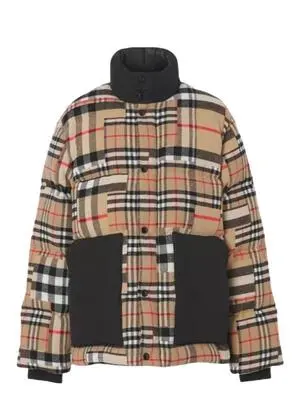 Burberry Diamond-quilted Checkered Jacket - Black