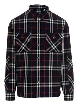 Burberry Check-print Button-down Shirt - Black