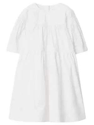 Burberry Tiered Cotton Dress - White
