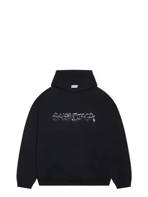 Balenciaga Slime Wide-fit Hoodie - Black