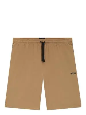 Hugo Boss Wide-leg Drawstring Shorts - Beige