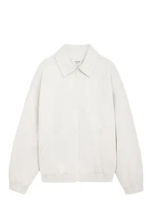 Celine Lapel Zipper Leather Jacket - Optical White