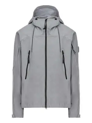 C.P. COMPANY Zip-up Jacket With Lens Detail - Gray