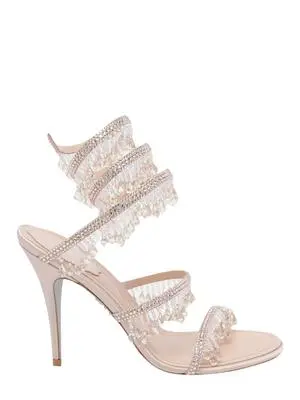 Rene Caovilla Embellished Ankle-strap Sandals - Pink
