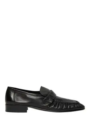 THE ROW Round Head Loafer - Black