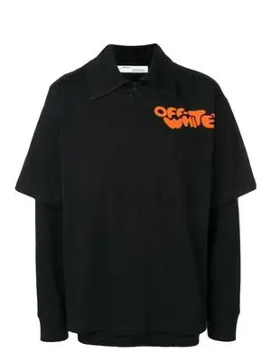 Off-White Logo Printed T-shirt - Black