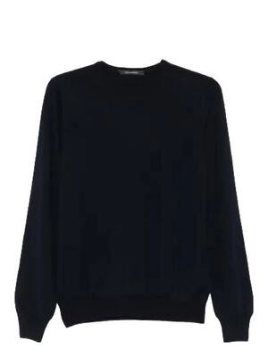 Tagliatore Long Sleeve Crewneck Jumper - Black
