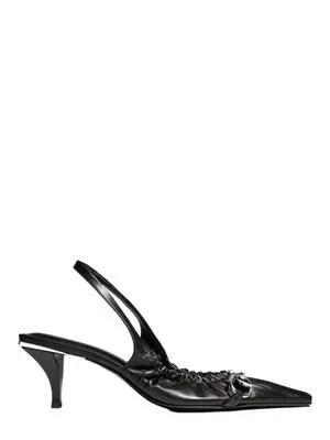 Gucci Vittoria Slingback Pumps With Horsebit Detail - Black