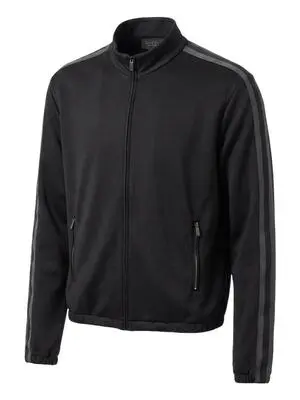 Gucci Cotton Jersey Zip Jacket With Muted Web Detail - Black