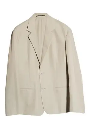 Gucci Lightweight Cotton Nylon Twill Blazer - Beige