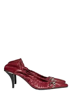Gucci Vittoria Pump With Horsebit Detail - Wine Red