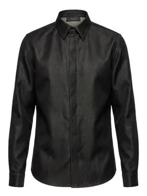 Gucci Cotton Silk Shirt With Embroidery - Black
