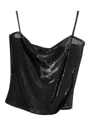 Gucci Jersey Top With Iridescent Effect - Black