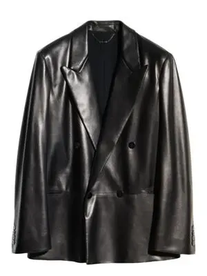 Gucci Soft Nappa Double-breasted Jacket - Black