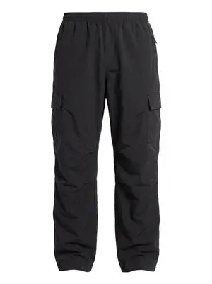 Gucci Froissé Nylon Cargo Pants With Interlocking G Embroidery - Black