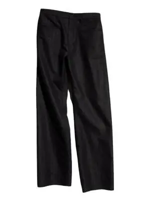 Gucci Loose Fit Cotton Blend Denim Pants - Black