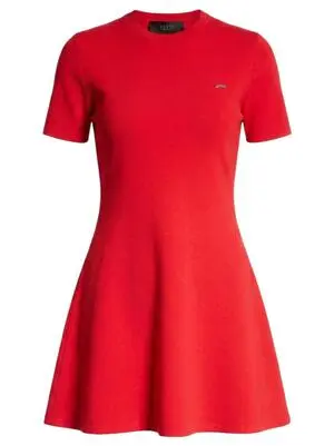 GUCCI Gucci Fine Matte Viscose Short Sleeve Dress