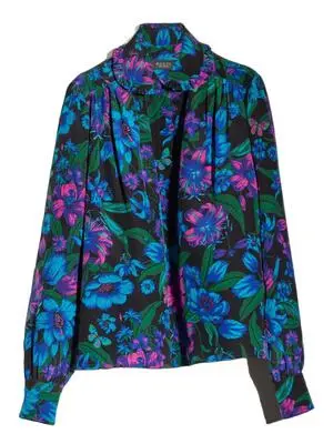 Gucci Floral Print Silk Crêpe De Chine Shirt - Multi-color